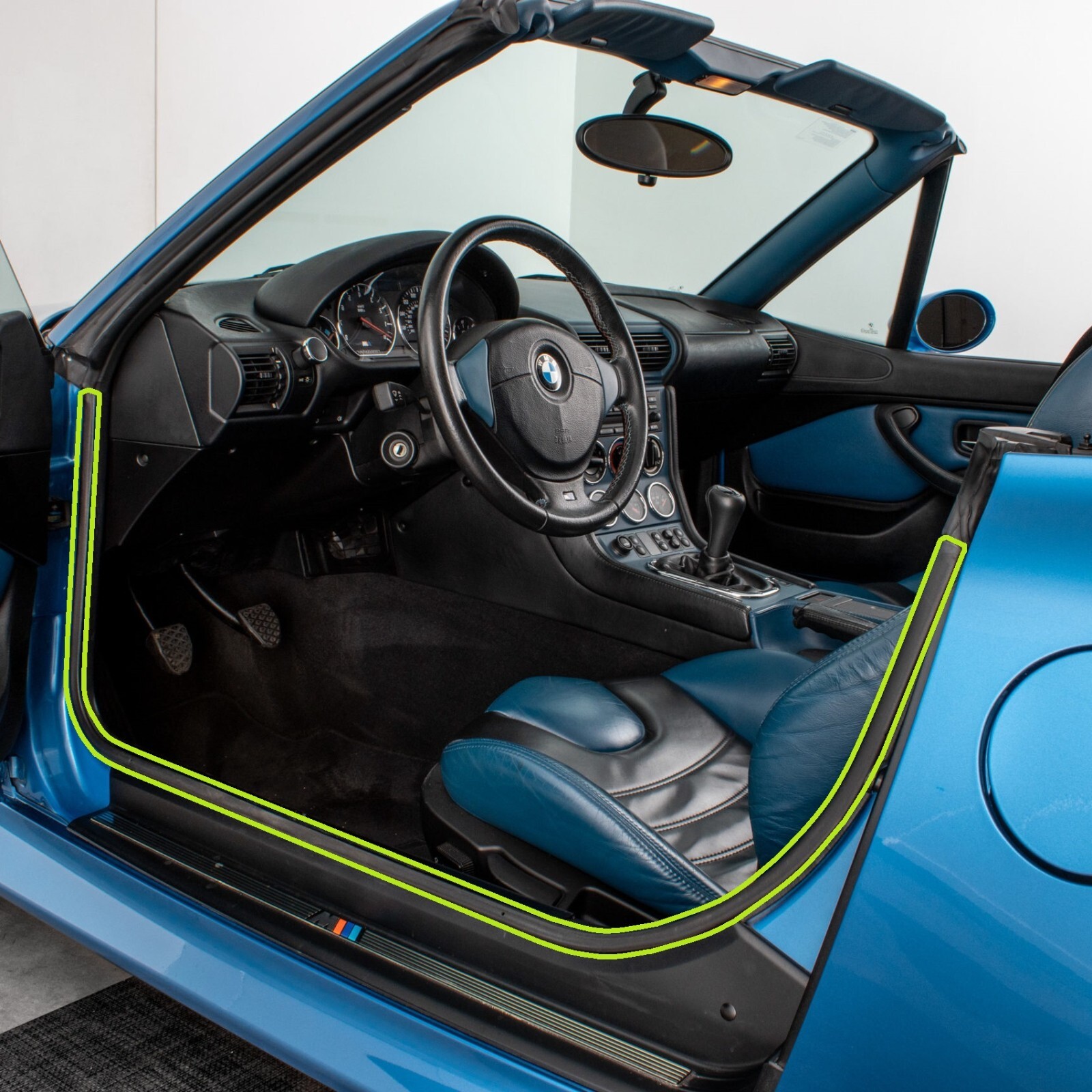 BMW Z3 Door Aperture Edge Protector Rubber/Felt 1-Piece Door Seal ...