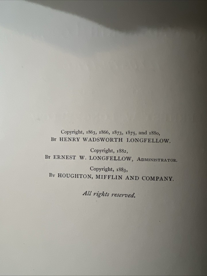 Twenty Poems from Henry Wadsworth Longfellow Antique Victorian ...