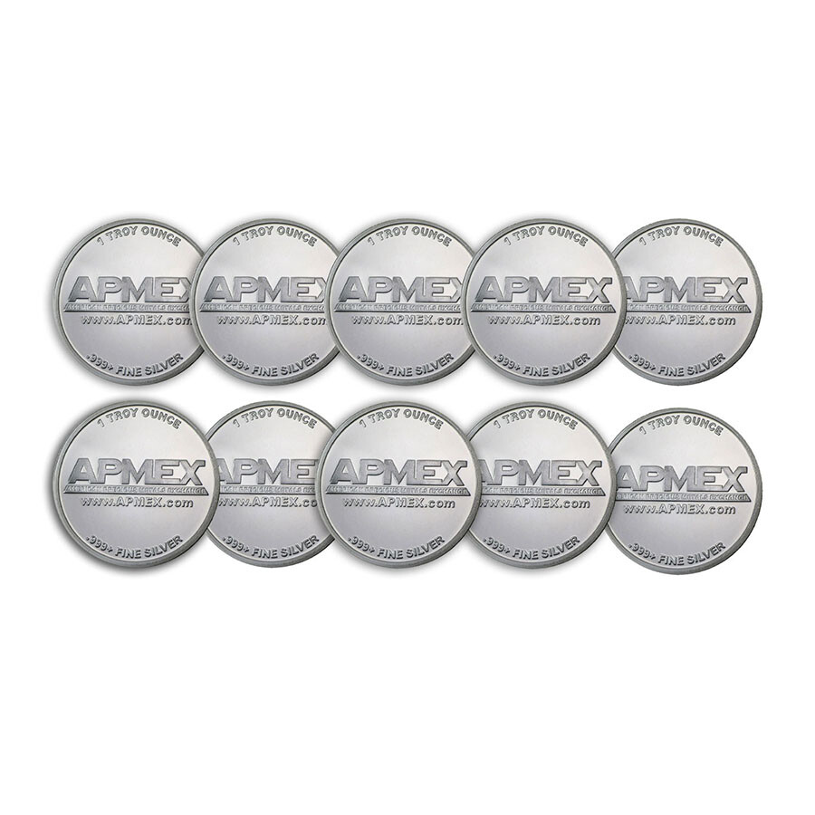 1 oz Silver Round - APMEX - Lot of 10 | eBay
