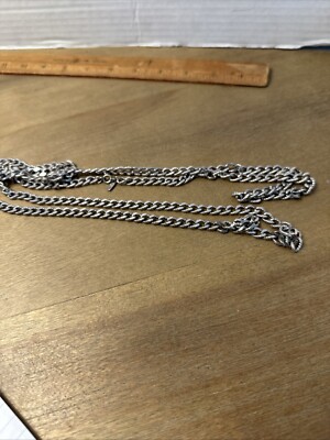 Signed Monet Silver Tone Chunky Heavy Link Rope Chain Necklace 54” | eBay