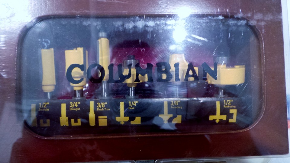 New Columbian by Wilton 33006 6 Pc Router Bit Set 1/4" Shank Carbide ...