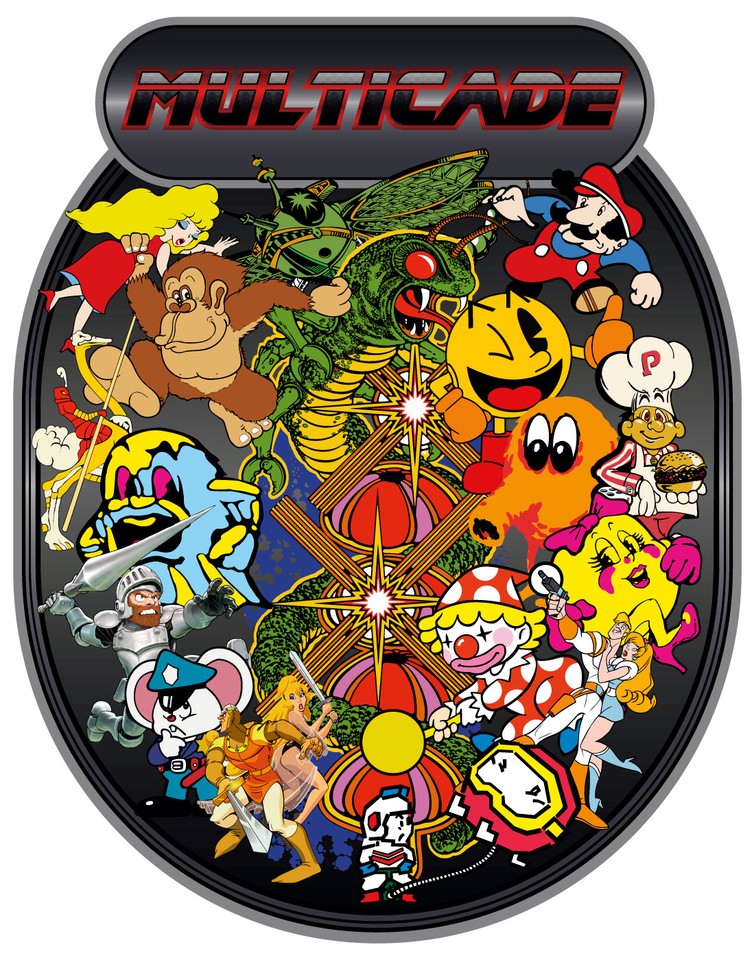 Mame Multicade Classics Side Art Arcade Cabinet Graphics Decals ...