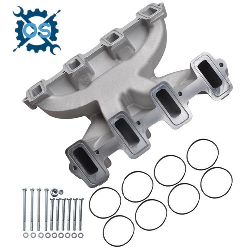 Satin Aluminum Dual Plane Carb Intake Manifold For GM LS1 5.3L LS2 6.0L ...