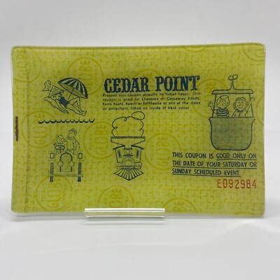 Cedar Point Souvenir Dish-Sandusky OH-Vintage Ticket-Causeway Roads ...