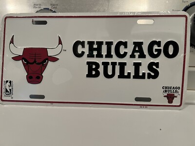 chicago bulls license plate VINTAGE From 1990s, Still In Sealed Plastic ...