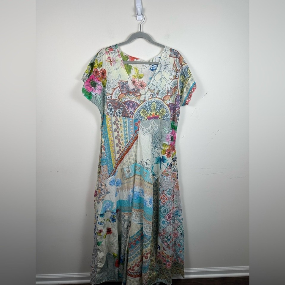 NWT Johnny Was Collection Leyla Maxi Dress Cotton short sleeve size XL ...