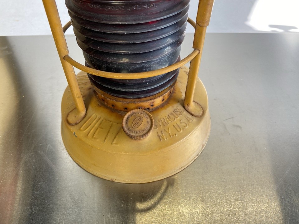 Vintage 1950s DIETZ Night Watch Railroad Lamp Lantern w/ Fresnel Red ...