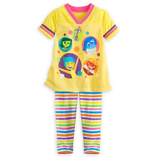 DISNEY STORE INSIDE OUT SLEEP SET PJ PAJAMAS GIRLS NWT 2 PC SET TOP ...