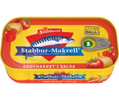 Norwegian Stabburet "Makrell i tomat" - Mackerel in salsa 110 grams tin ...