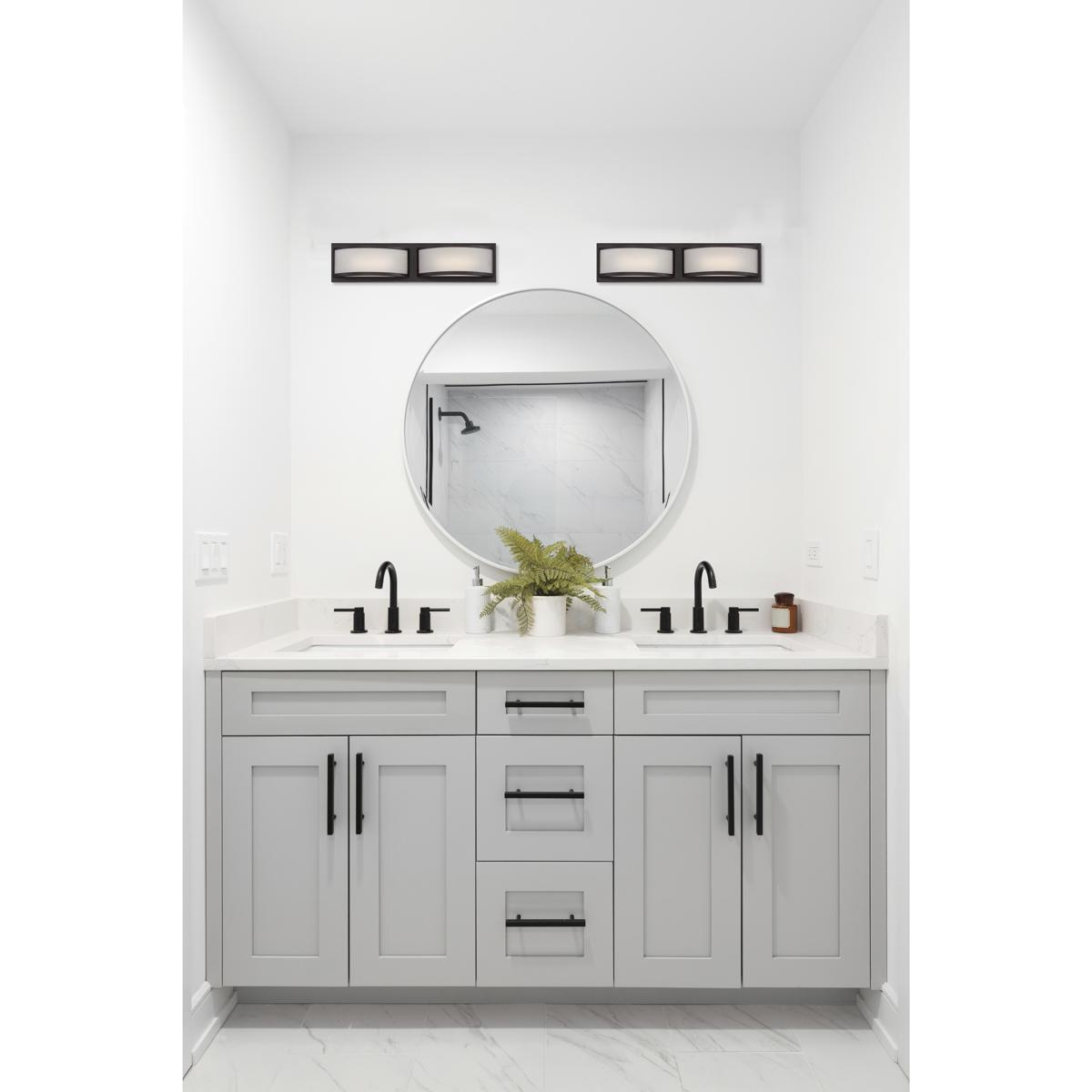 Nuvo Lighting 62/315 Mercer Bathroom Vanity Light Georgetown Bronze | eBay