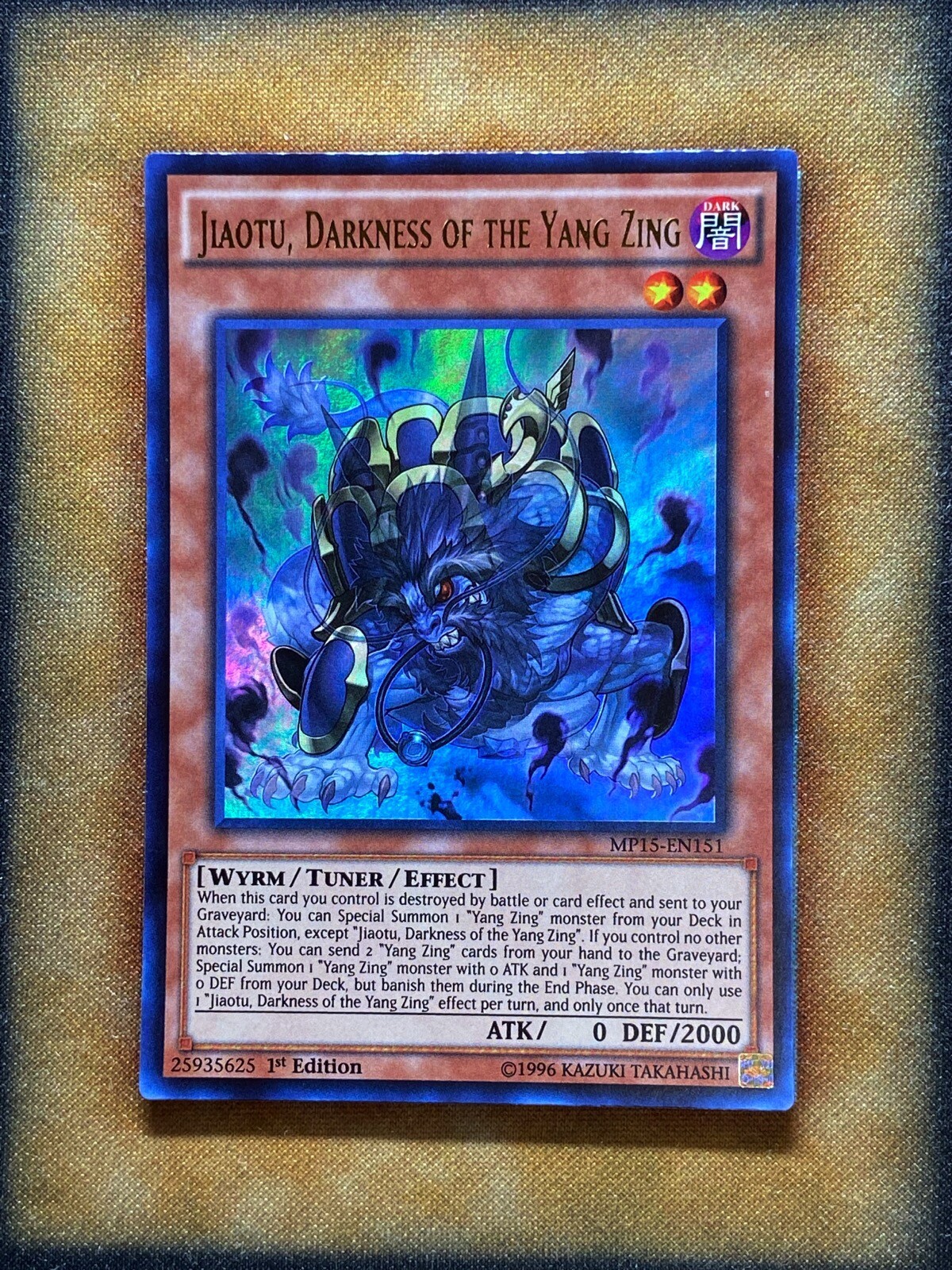 Yugioh Jiaotu, Darkness Of The Yang Zing MP15-EN151 Ultra Rare 1st Ed ...