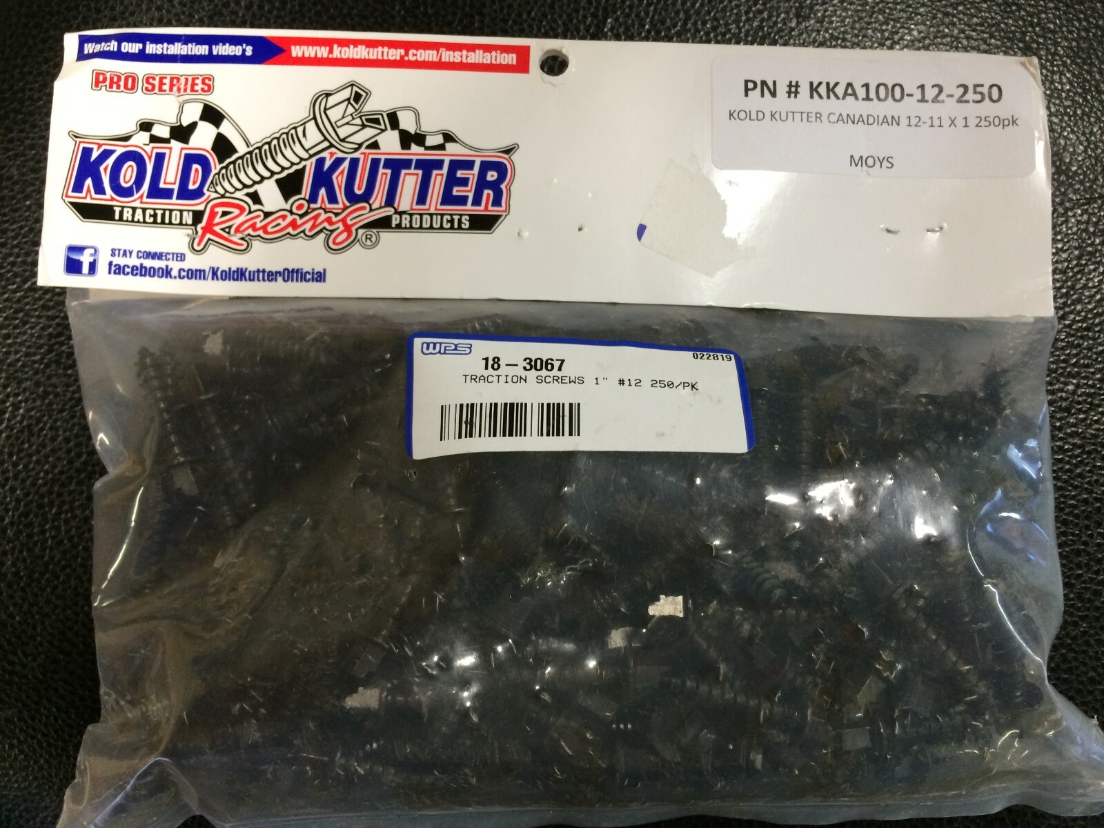 KOLD KUTTER TRACK TIRE ICE STUDS/SCREWS CANADIAN 1 INCH #12 250 KKA100 ...