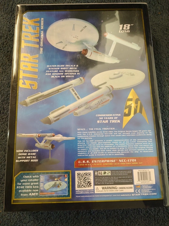 USS Enterprise NCC-1701 Star Trek 50th Anniversary 1/650 Model Kit AMT ...