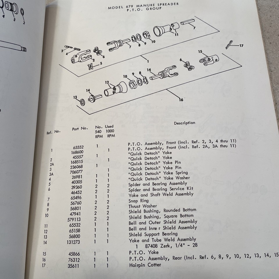 New Holland 679 Manure Spreader Parts Catalog Manual Book 6-80 NH ...