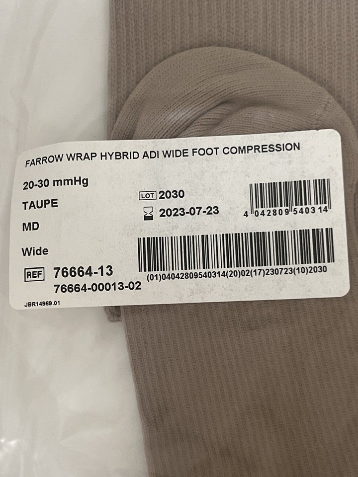 JOBST Farrow Wrap Basic Leg-30-40 mmHG-Tan-Pick Sz & H-Adjustable, Easy ...