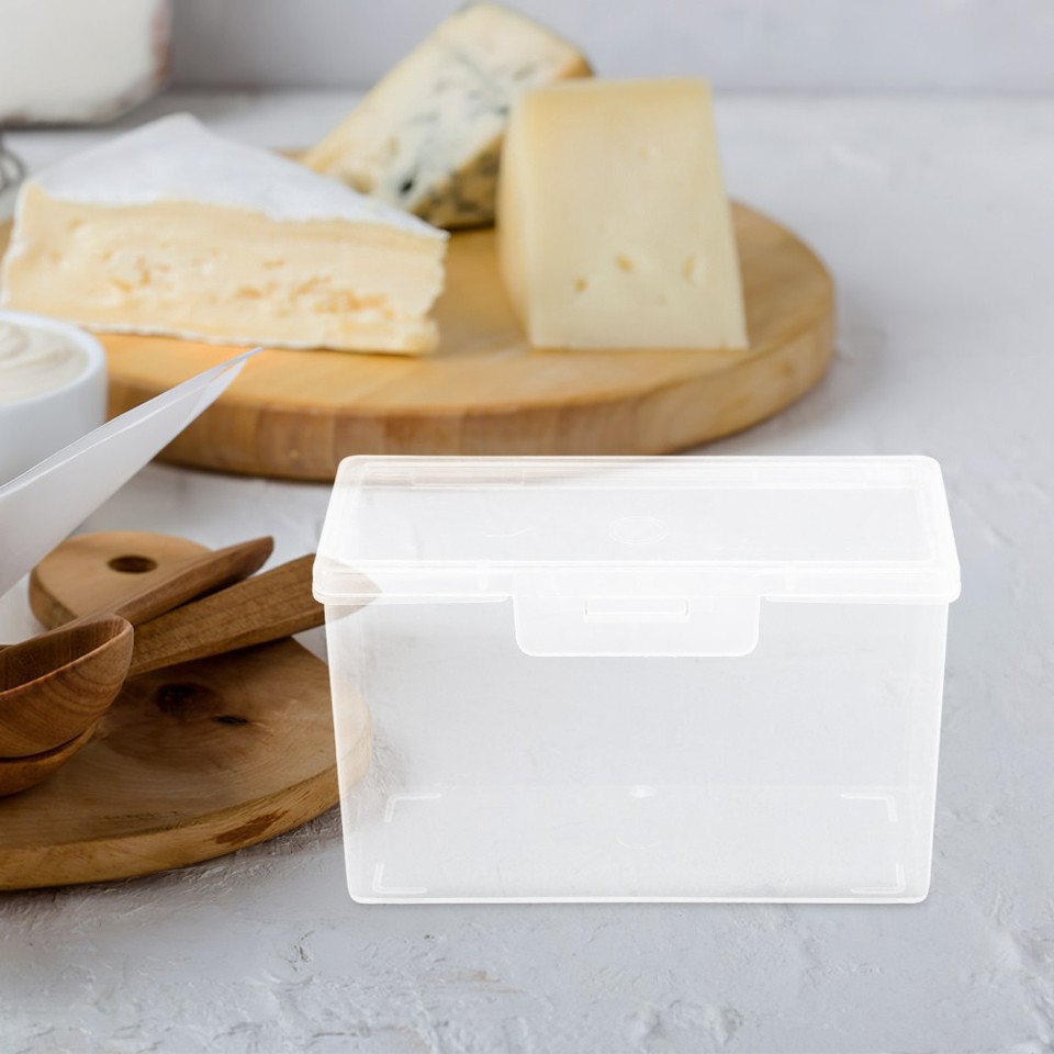 2 Pcs Cheese Storage Box Saver for Refrigerator Cream Container Fridge ...