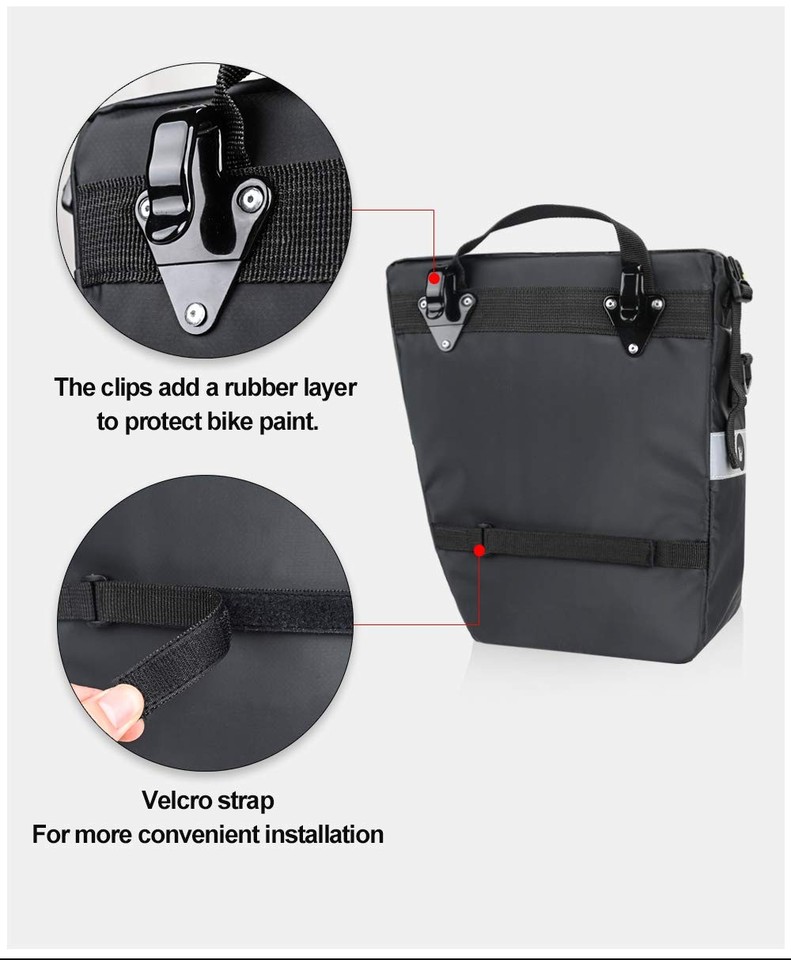 Bike Pannier Bag Set for Bicycle Cargo Rack Saddle Bag Shoulder Bag ...