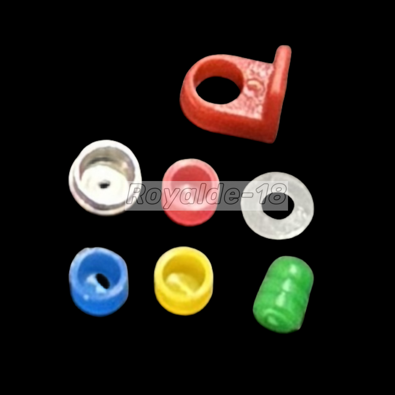 7Pcs Dental Overdenture Male Caps Castable Ball Metal Housing Retention ...