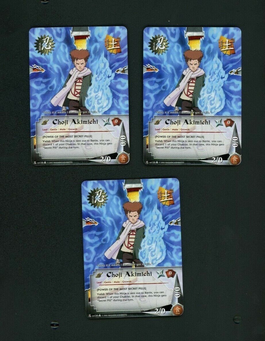 Choji Akimichi US120 Power of the Most Secret Pills x3 Naruto Lineage ...