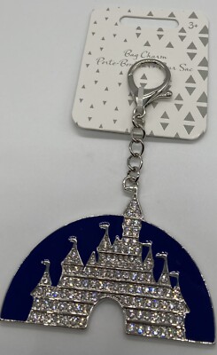 Cinderella Castle Disney Parks Bag Castle Key Chain & Clip Blue Crystal ...