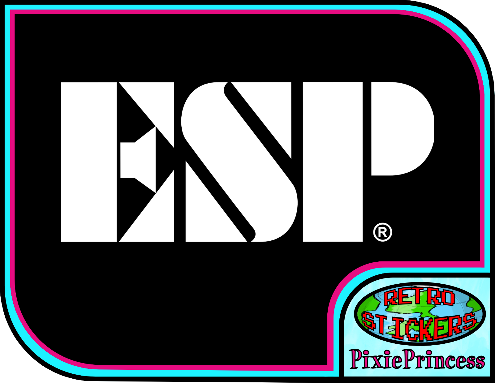ESP Guitar Bass Logo A Vinyl Sticker Car Bike Truck Wrap Door Wall ...