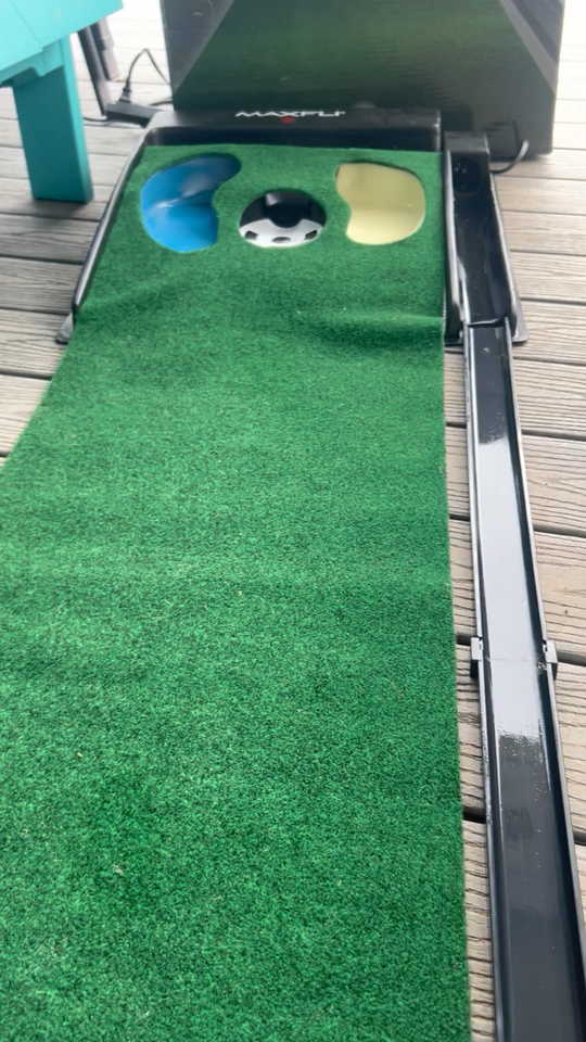 Maxfli Golf Putting Electronic Mat 9' X 12" Automatic w Ball Return ...