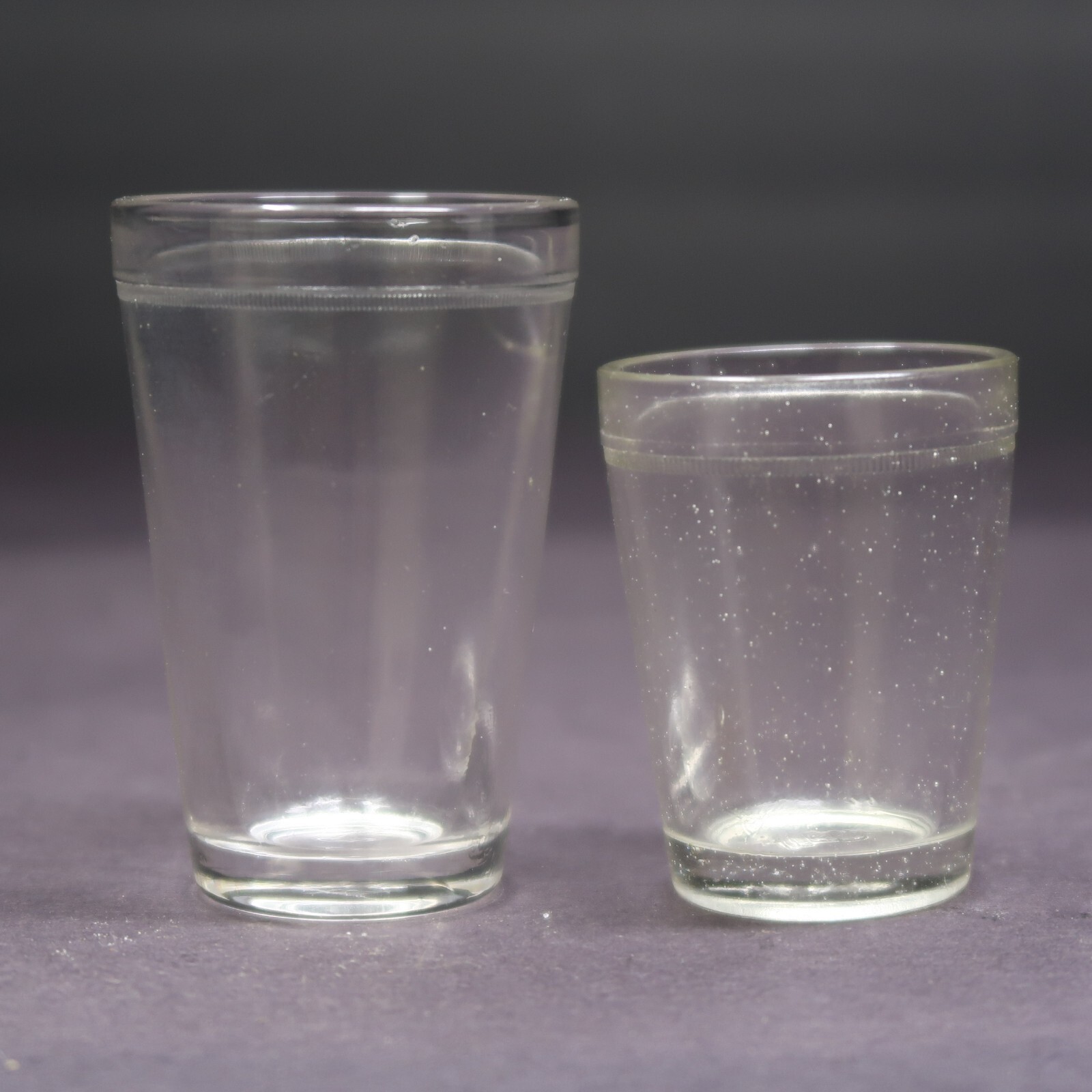 Set of 2 Shot Glasses Hazel Atlas H 2.85" & The Capstan Glass Co. H 2. ...
