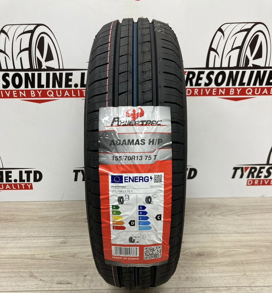 4 X 155 70 13 POWERTRAC 155/70R13 75T BRAND NEW AMAZING M+S TYRES ...