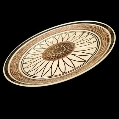 Royal China Cavalier Ironstone Dinner Plate Brown Sunburst Pattern USA ...