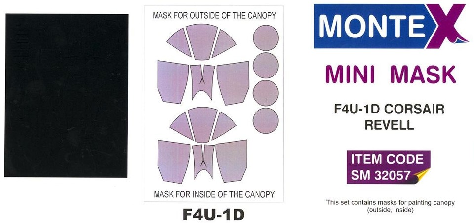Montex 1/32 VOUGHT F4U-1D CORSAIR CANOPY PAINT MASK Revell | eBay
