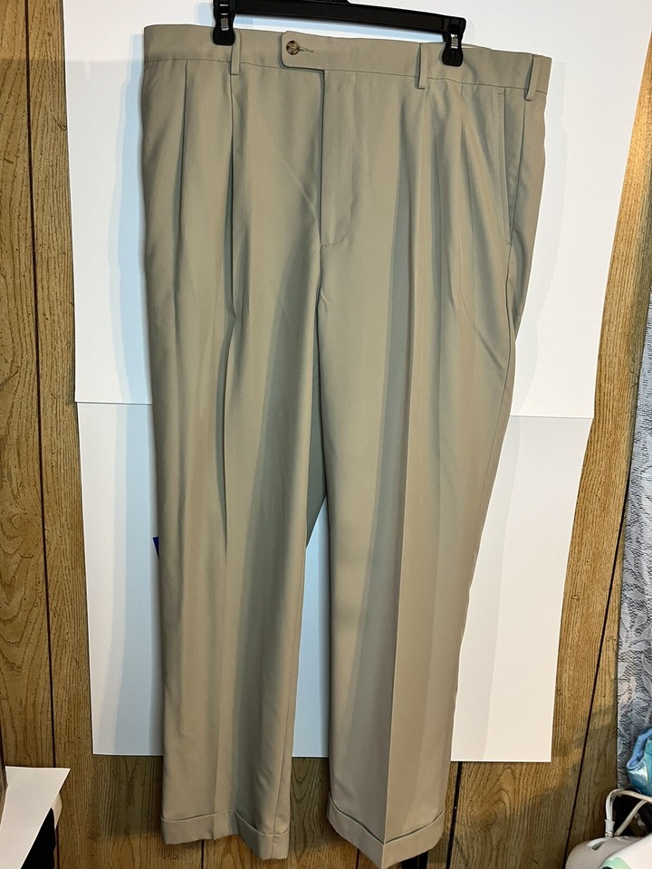 PRO TOUR Golf Pants Men's 40x30 Khaki Chino Straight Leg Lightweight | eBay