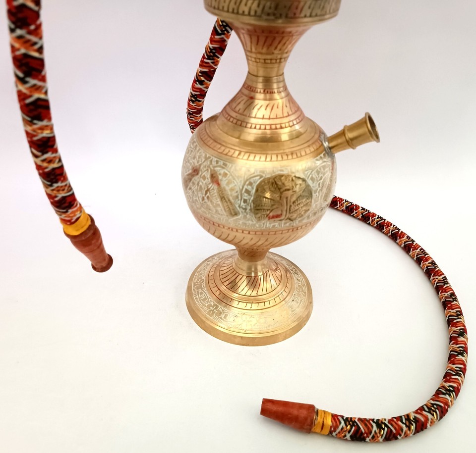 Indian Brass Vintage Folding Hookah Set Pipes Antique Finished Unique ...