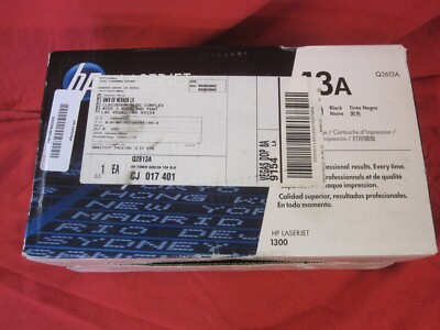 HP 13A Black Toner Cartridge Laserjet Printer Q2613A 1300 Printer ...