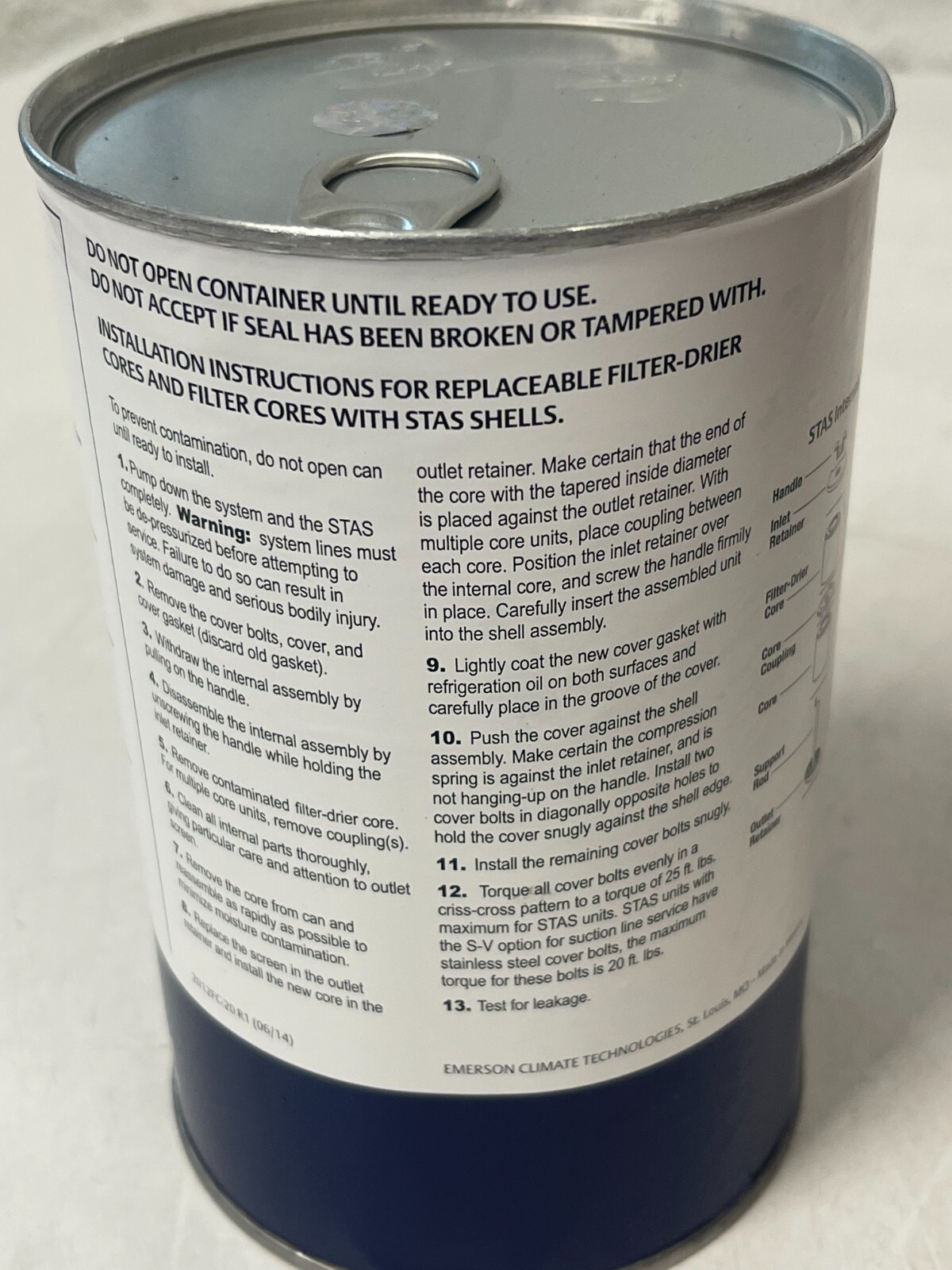 Emerson+D-48+Standard+Capacity+48+Cubic+Inch+Desiccant+Core+D48+Filter ...