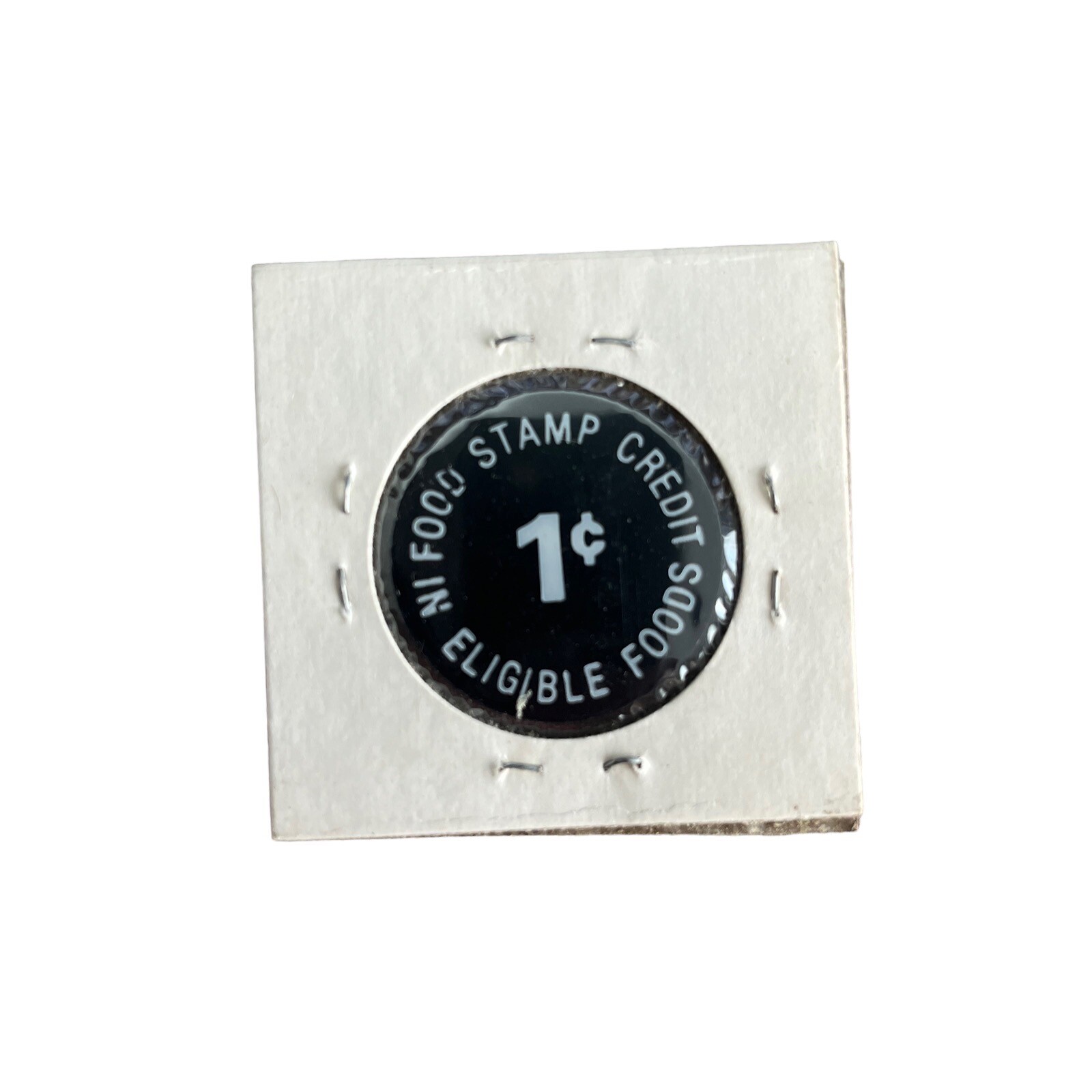 Lot Of 2 Villa Foods San Mateo CA Food Stamp Coins Tokens 1 Cent & 5 ...