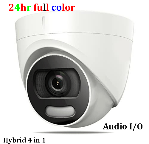 5MP Full HD 24hr full color night vision Hybrid TVI AHD Security camera ...