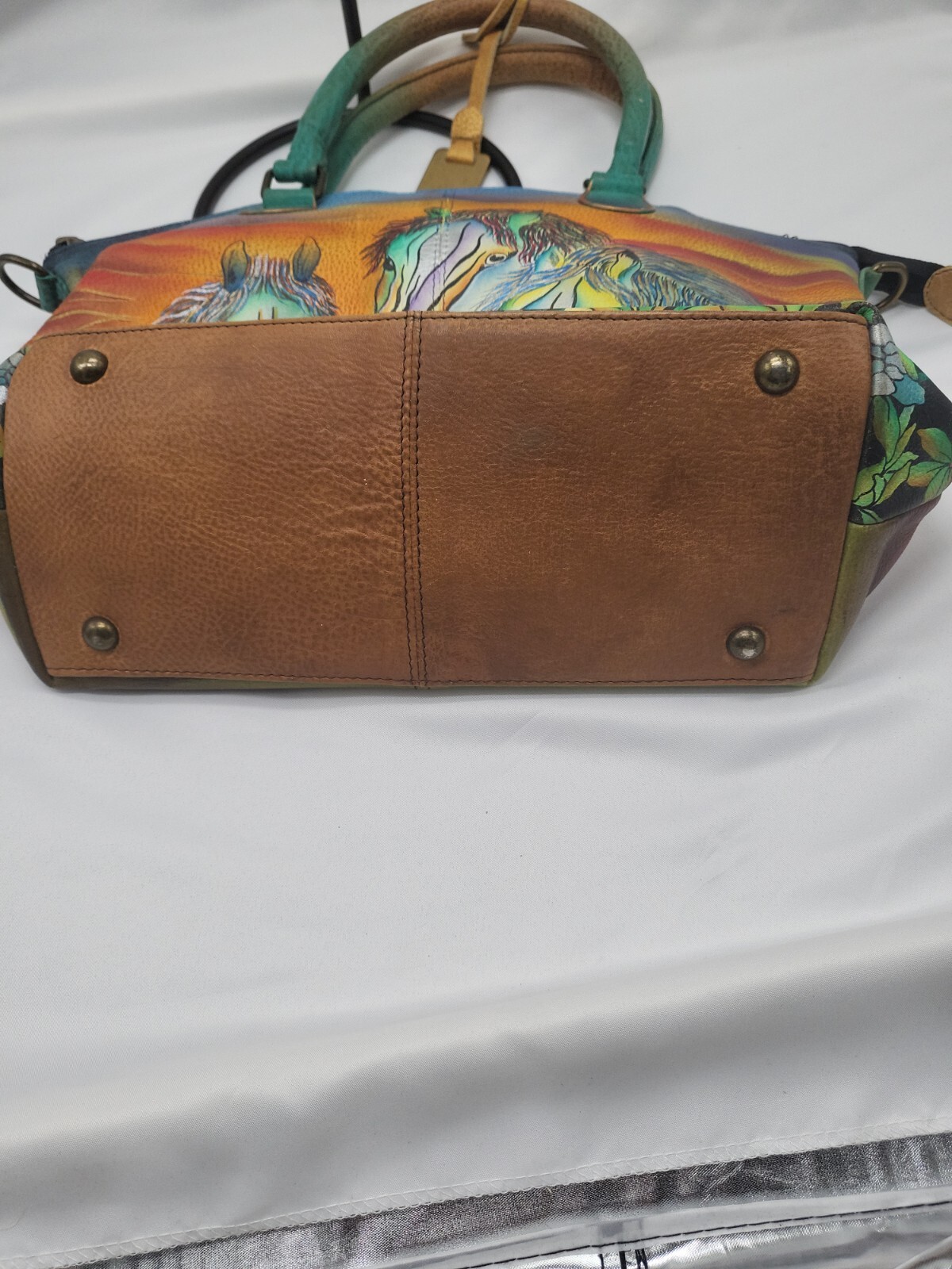 Anuschka Hand Painted Leather Horse Bag With Detachab… - Gem