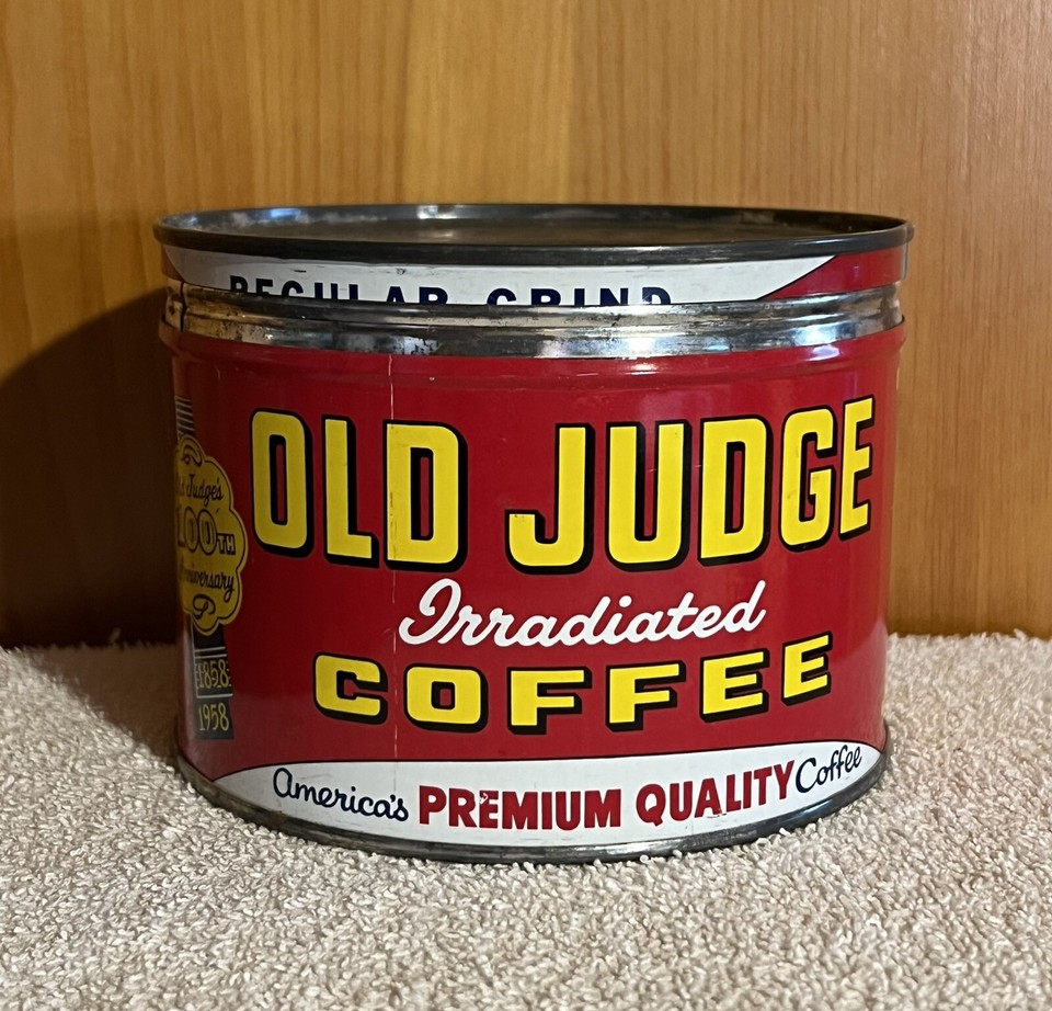 Vintage Antique Old Judge Coffee Tin Empty Key Still Attached | eBay