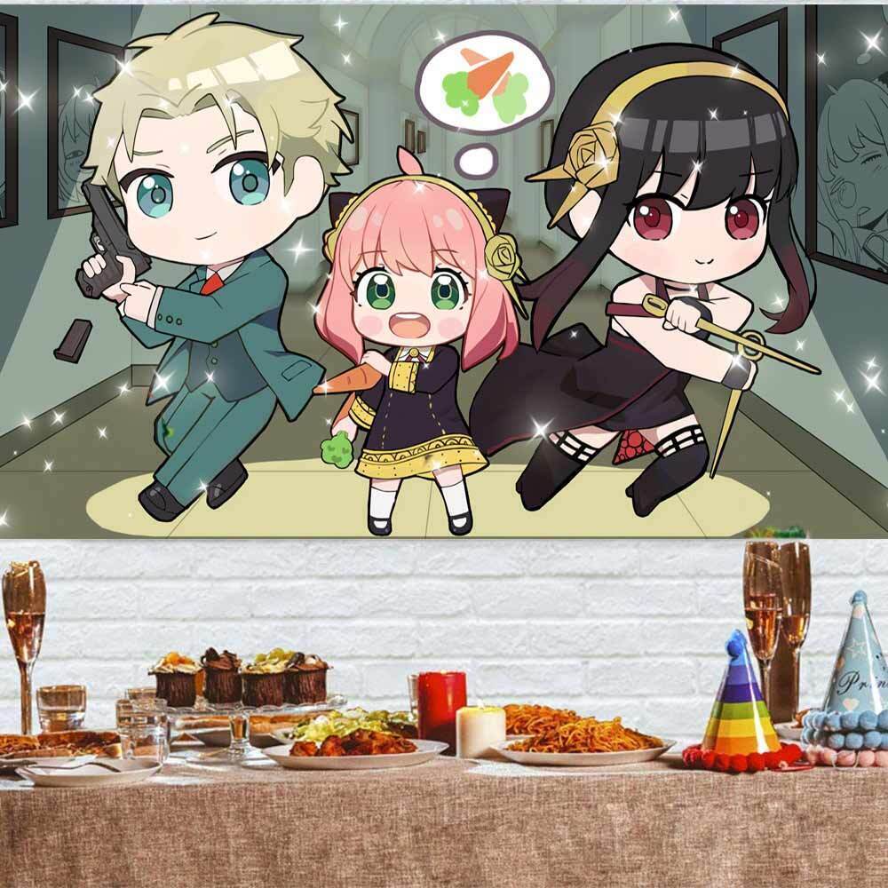 Spy X Family Anya Party Supplies Birthday Banner Backdrop Photography ...