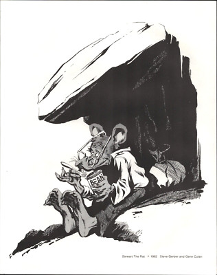 1982 STEWART THE RAT vintage comics 11x14 art print STEVE GERBER and ...