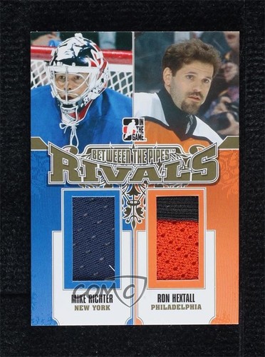 2012-13 ITG Between the Pipes Rivals Gold Mike Richter Ron Hextall #RV ...