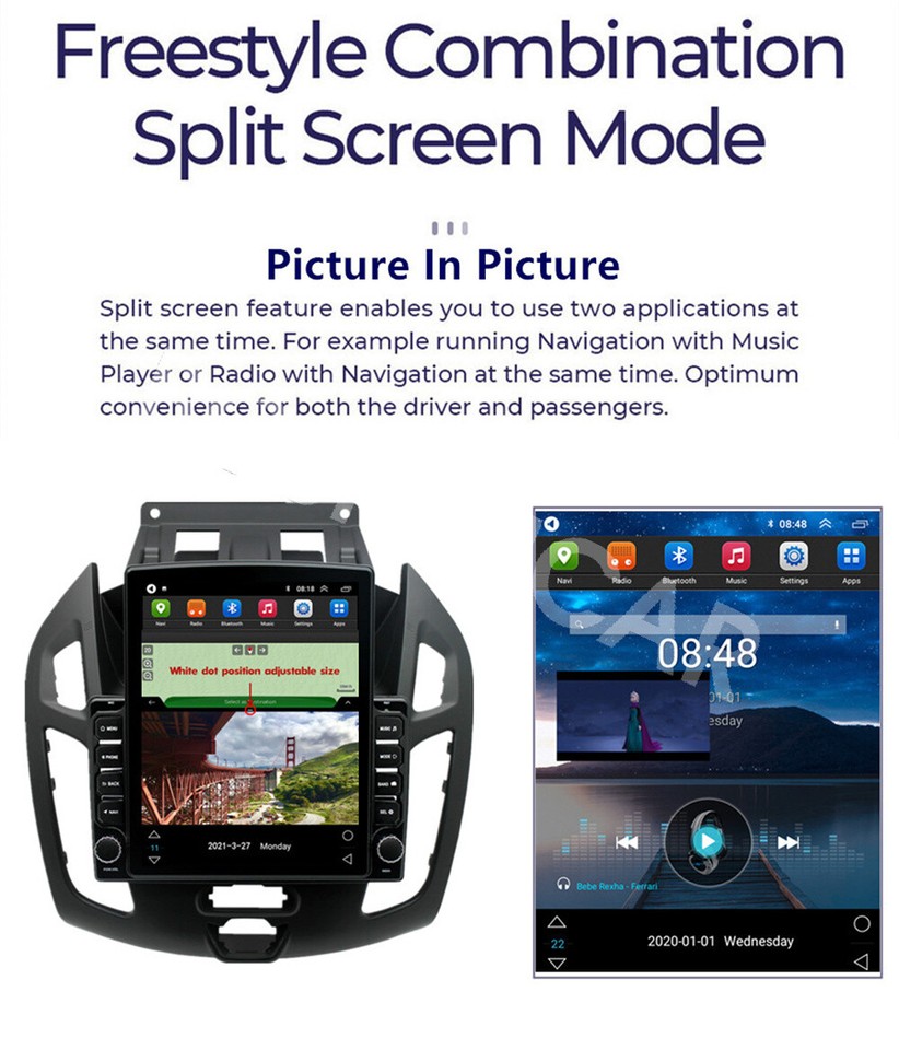 Fit For 2014-2018 Ford Transit Connect Touch Screen Car Radio GPS TV ...