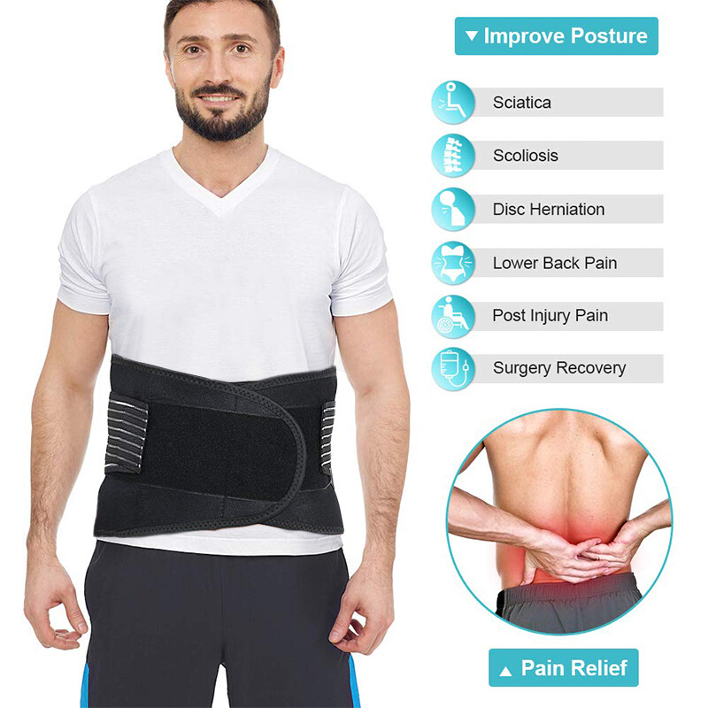 Adjustable Lower Back Brace Lumbar Support Waist Belt for Men Women ...
