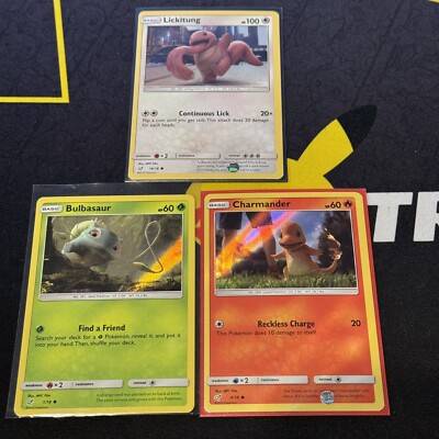 2019 Detective Pikachu Set 1 2 16 Charmander Bulbasaur Lickitung Holo ...
