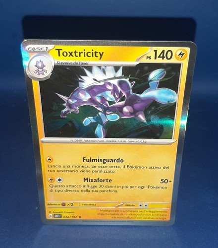 Toxtricity 72/197 Rare Holo - Ita Mint - Pokemon Obsidian Infuocata | eBay