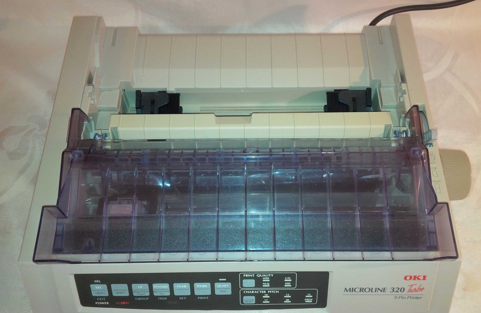 Okidata OKI ML 9-Pin 320 Turbo Dot Matrix Printer USB & Parallel NO ...