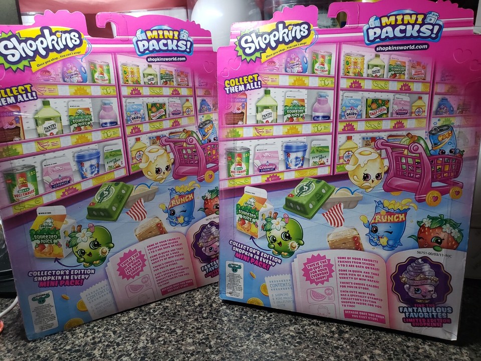 Shopkin "Mini Packs" Collector's Edition Shopper Pack 8 Shopkins in 8 ...