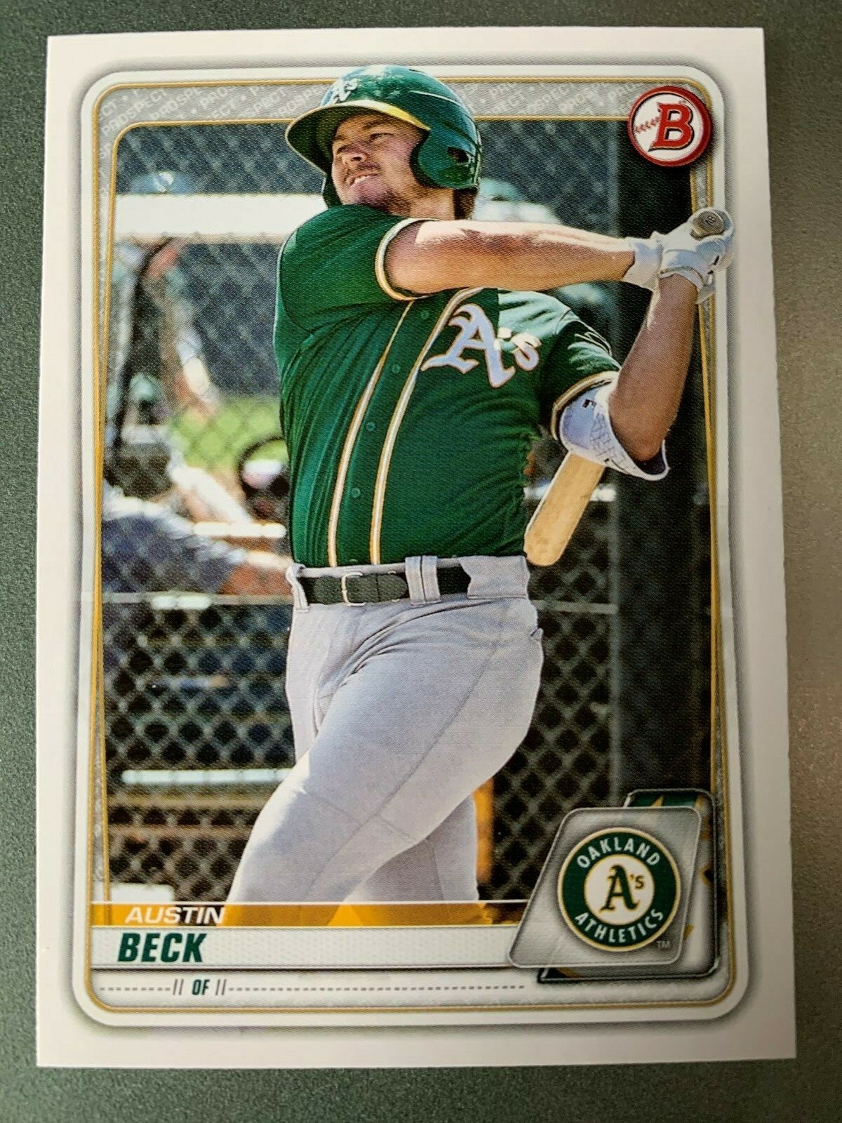 2020 TOPPS BOWMAN BASEBALL PROSPECT AUSTIN BECK OAKLAND ATHLETICS CARD ...