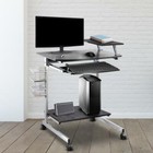 Espresso Mobile Desk Computer Cart Rolling Office Storage CPU Printer ...