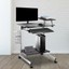 Espresso Mobile Desk Computer Cart Rolling Office Storage CPU Printer ...